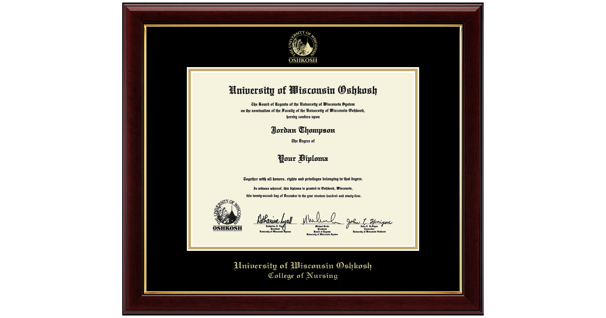 DNP- Gold Embossed Diploma Frame in Gallery University of Wisconsin ...