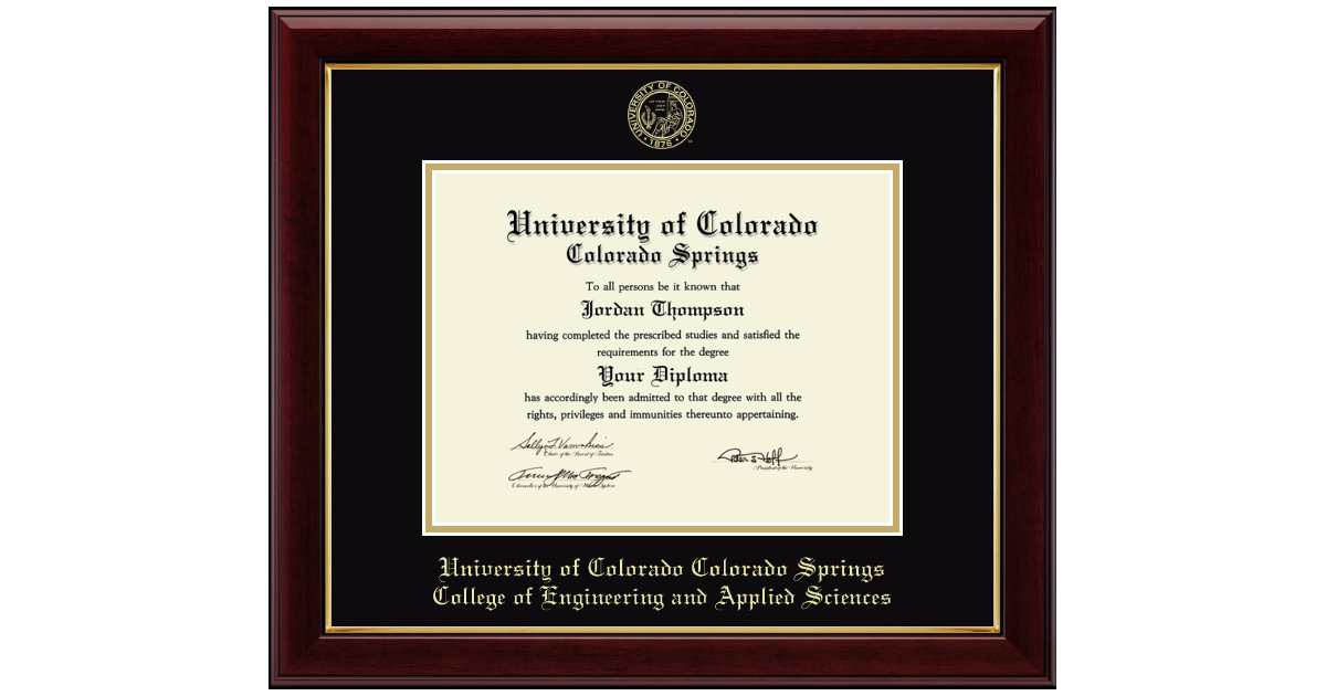 Gold Embossed Diploma Frame in Gallery University of Colorado Colorado ...