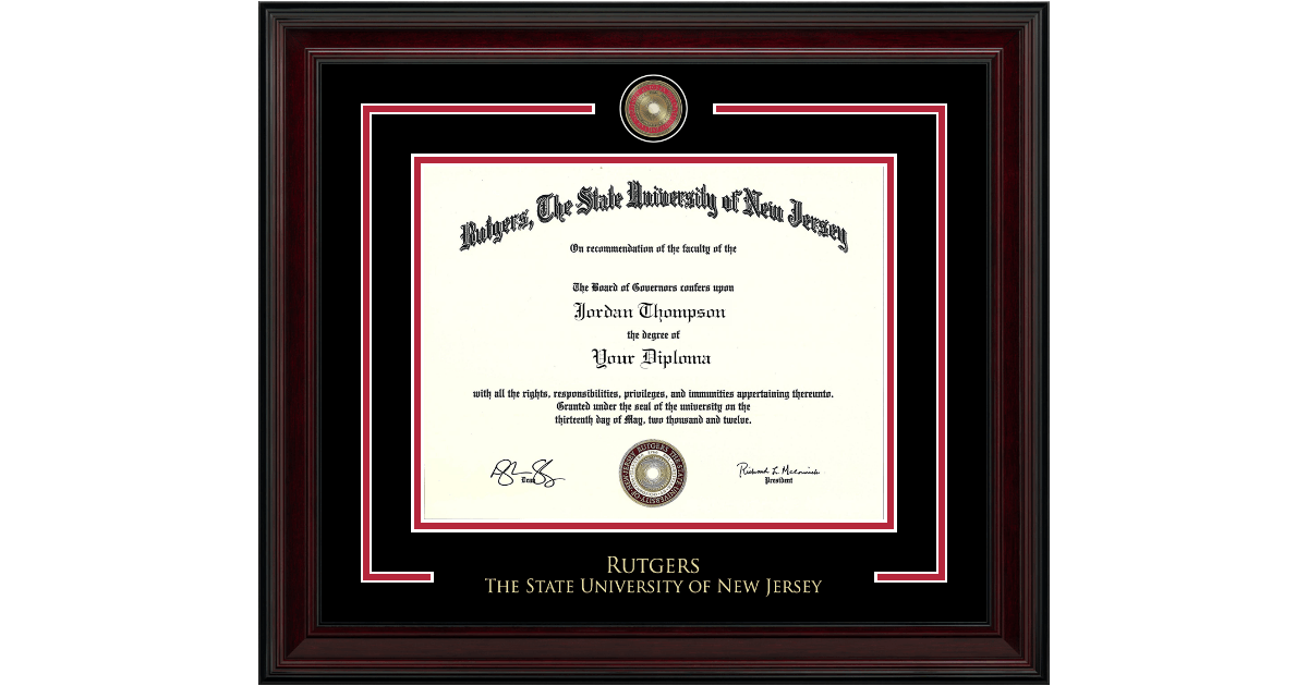 Showcase Edition Diploma Frame in Encore Rutgers University - Item ...