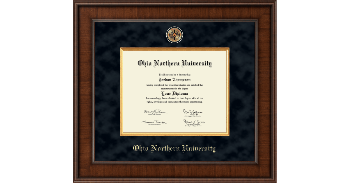 Ohio Northern University Diploma Frame | Church Hill Classics