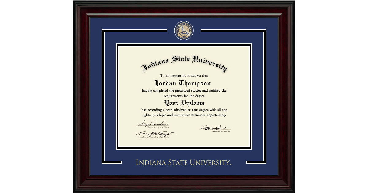 Showcase Edition Diploma Frame in Encore Indiana State University ...