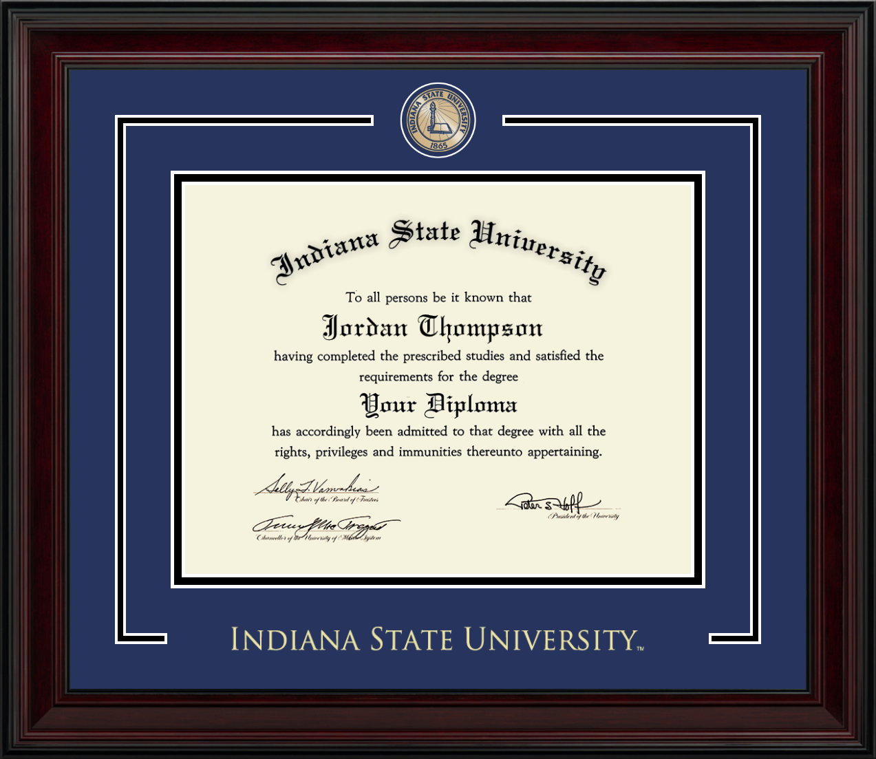 Indiana State University Showcase Edition Diploma Frame in Encore ...