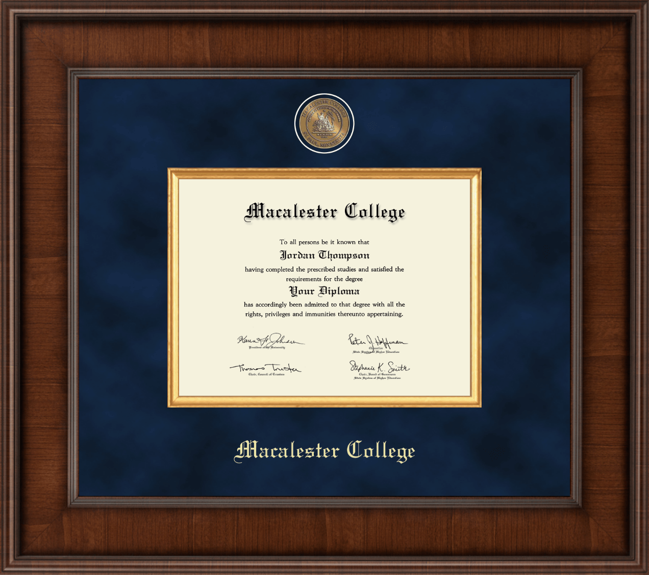 Macalester College Presidential Masterpiece Diploma Frame in Madison ...