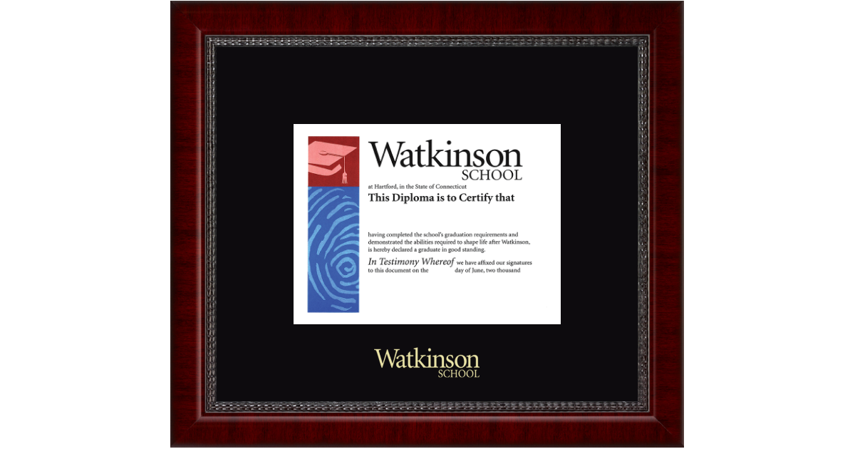 Watkinson School In Connecticut | Diploma Frames | Church Hill Classics