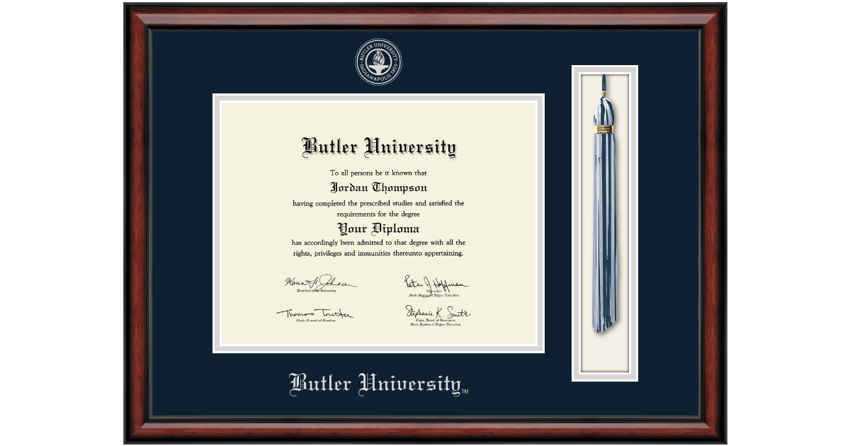 Tassel & Cord Diploma Frame in Southport Butler University - Item ...