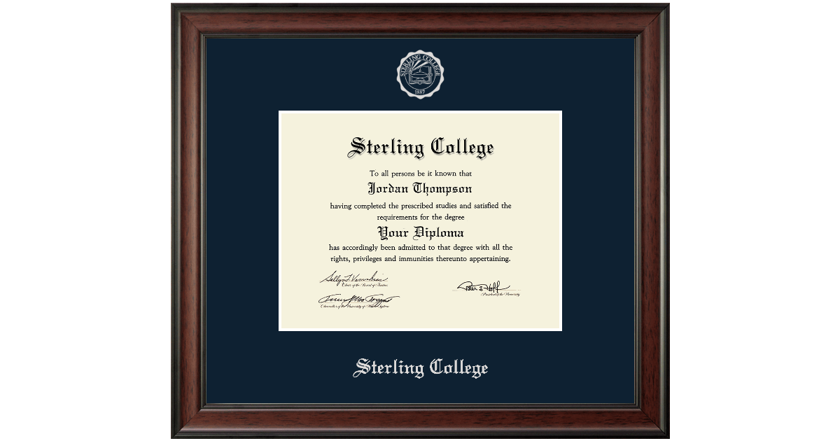 Silver Embossed Diploma Frame in Studio Sterling College - Item #257105 ...