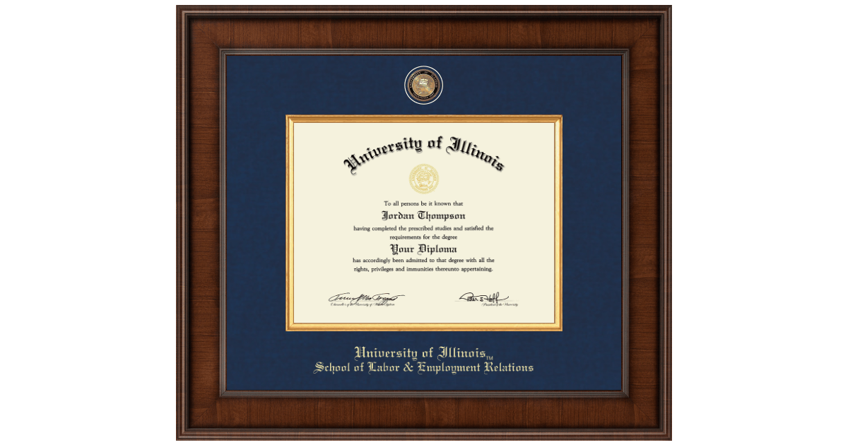 UIUC School of Labor and Employment Relations Diploma Frames