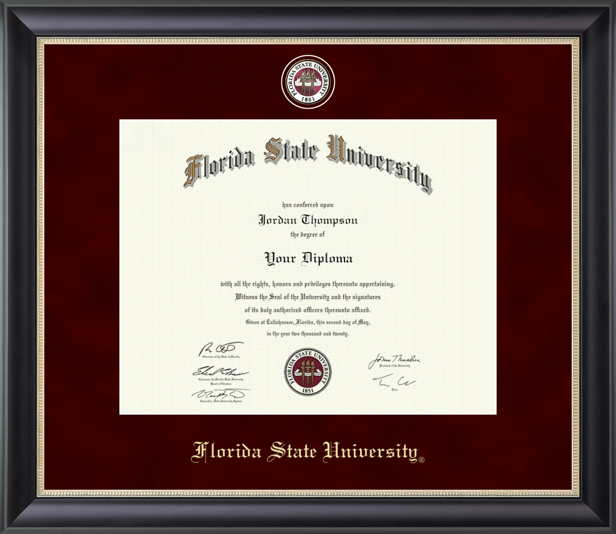 Florida State University Regal Edition Diploma Frame in Noir - Item ...