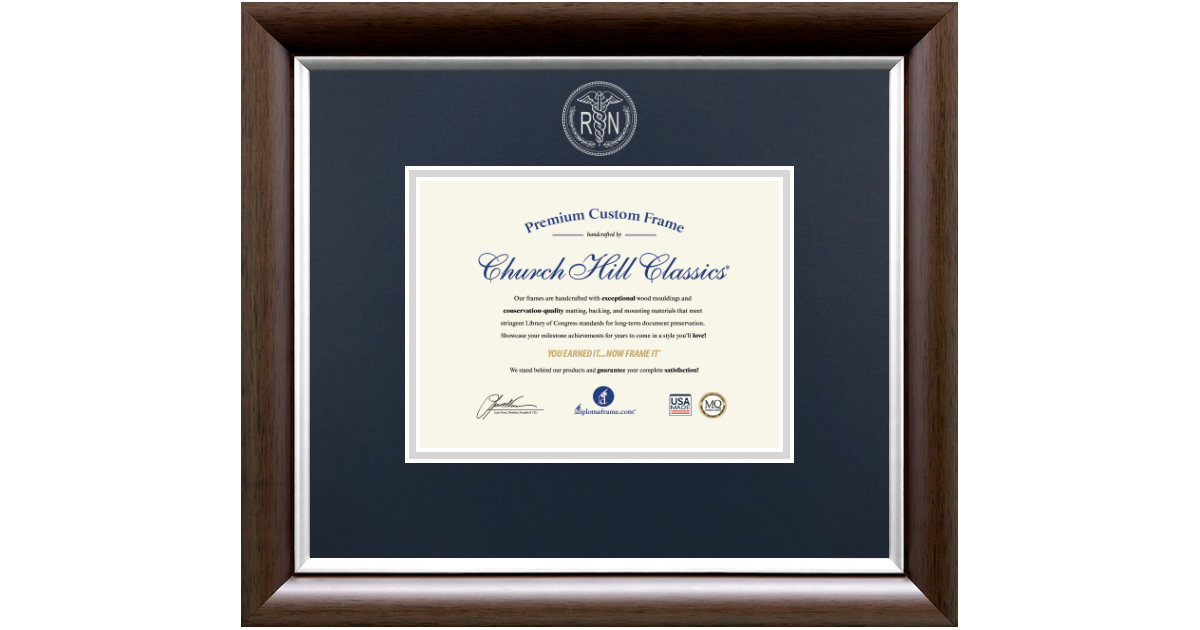 6"x8" - Silver Embossed Certificate Frame in Devonshire Registered ...