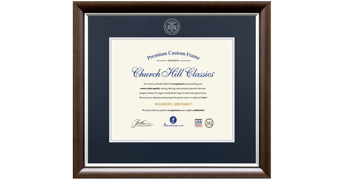 10"x12" - Silver Embossed Certificate Frame in Devonshire Registered ...