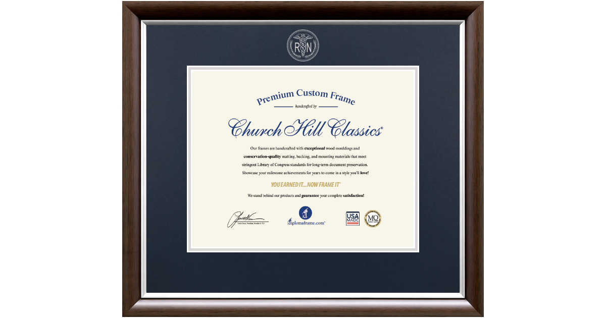 16"x20" - Silver Embossed Certificate Frame in Devonshire Registered ...