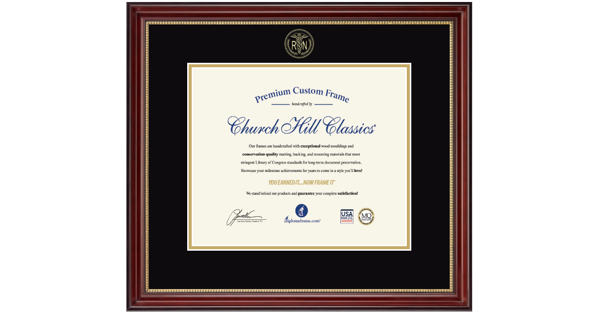 10"x12' - Gold Embossed Certificate Frame in Kensington Gold Registered ...