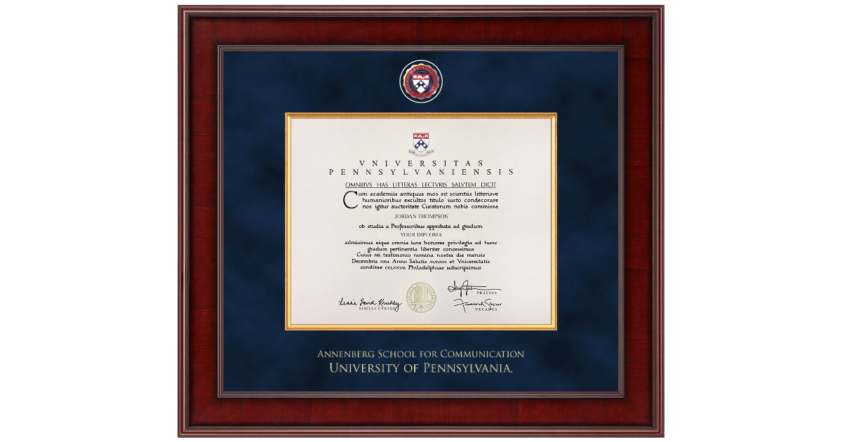 UPENN Annenberg School for Communication Diploma Frames