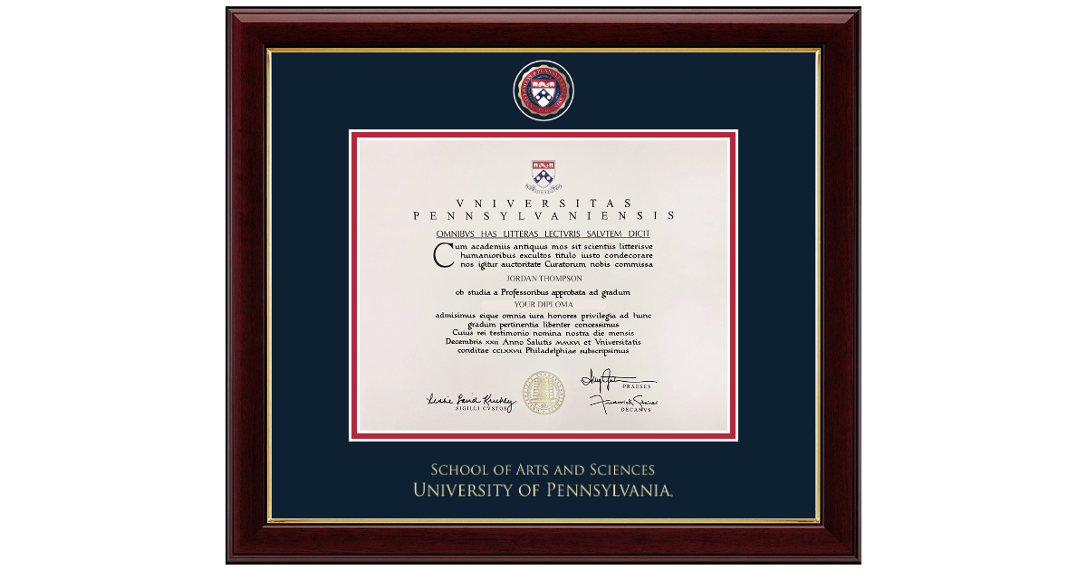 Masterpiece Medallion Diploma Frame in Gallery University of ...