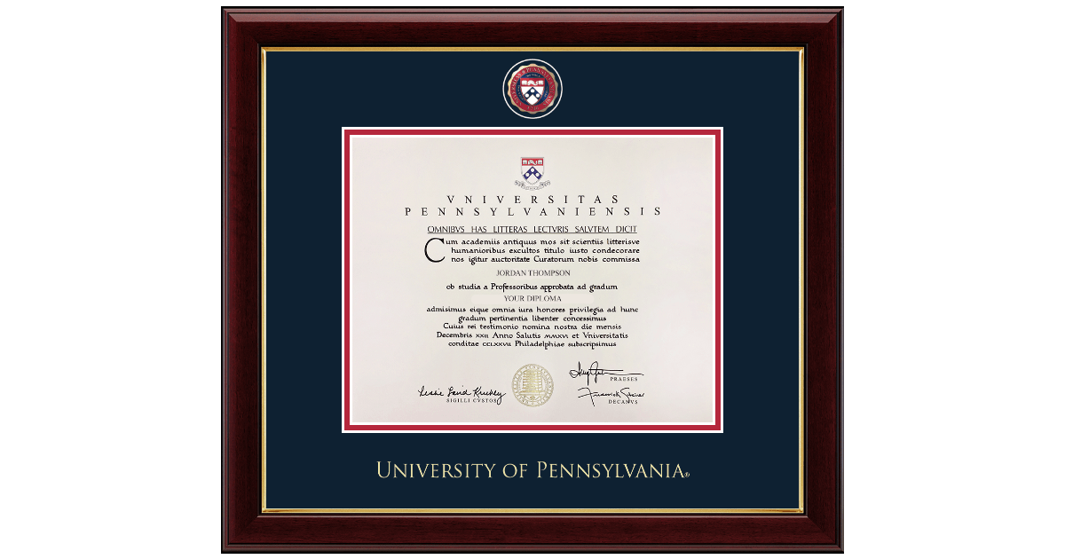 Masterpiece Medallion Diploma Frame in Gallery University of ...