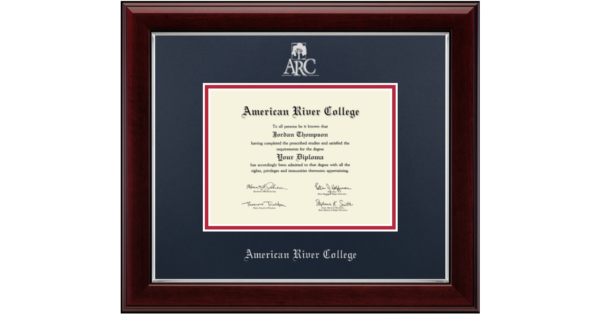 Silver Embossed Diploma Frame in Gallery Silver American River College ...