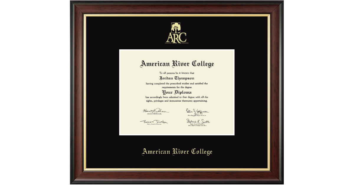 Gold Embossed Diploma Frame in Studio Gold American River College ...