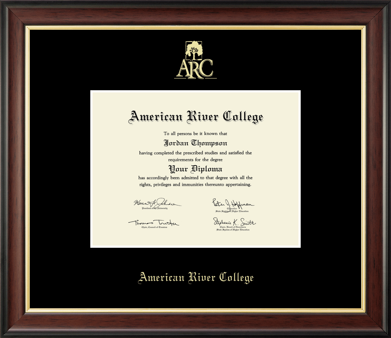 American River College Gold Embossed Diploma Frame in Studio Gold ...