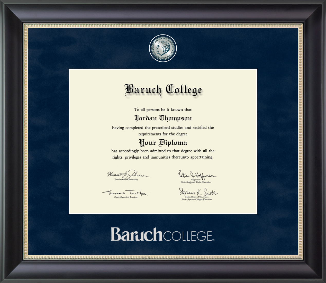 Baruch College Regal Edition Diploma Frame in Noir - Item #259488 from ...