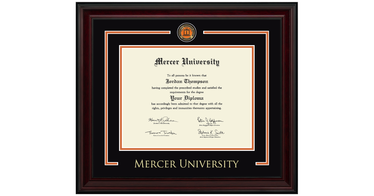 Showcase Edition Diploma Frame in Encore Mercer University - Item ...