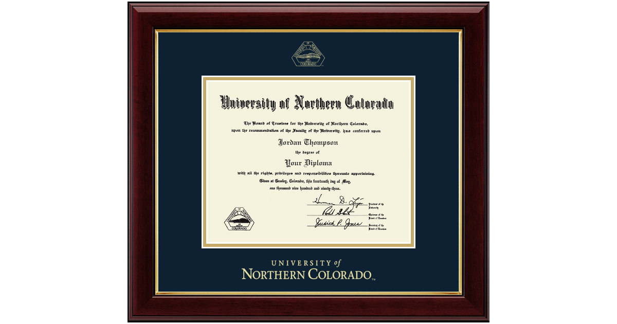 Gold Embossed Diploma Frame in Gallery University of Northern Colorado - Item #259875