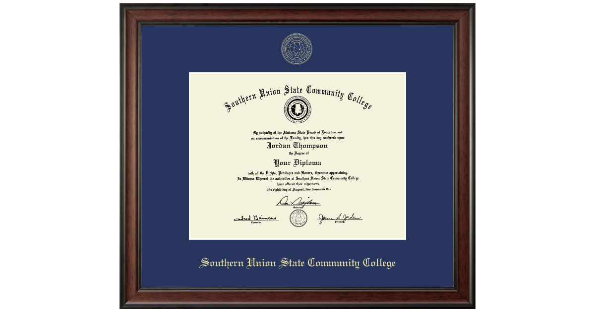 Gold Embossed Diploma Frame in Studio Southern Union State Community ...