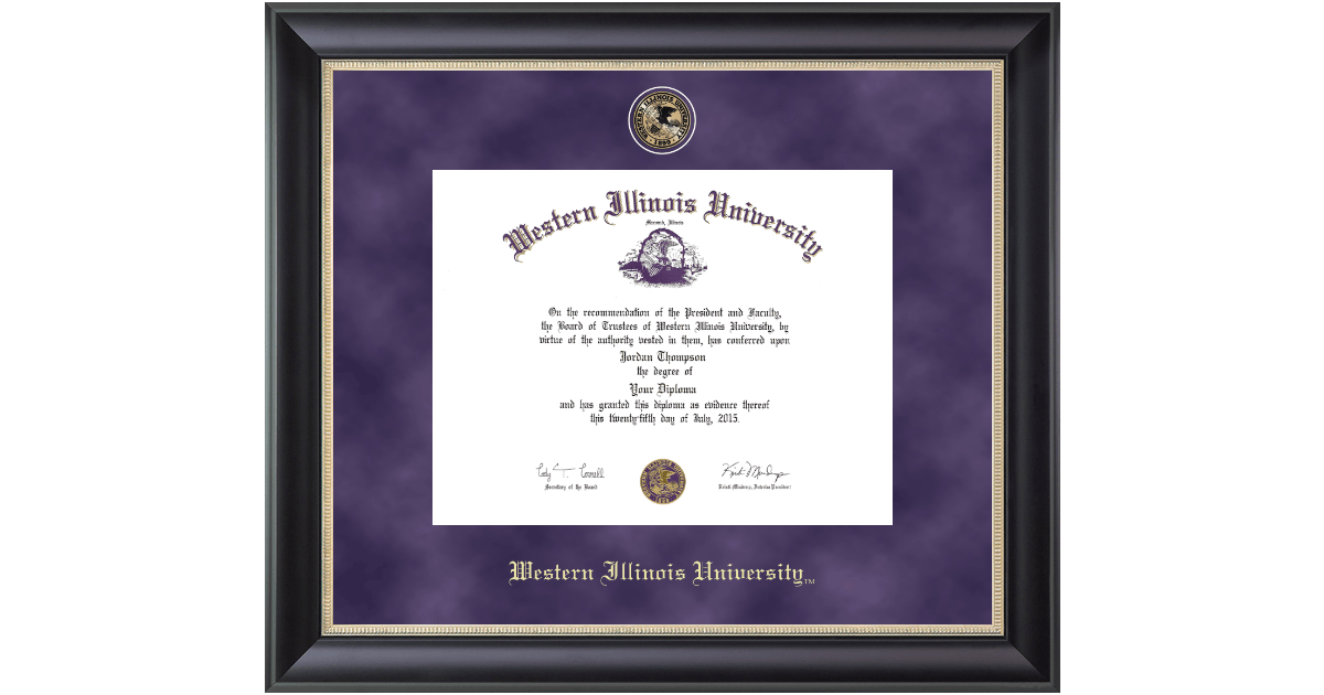 Regal Edition Diploma Frame in Noir Western Illinois University - Item ...