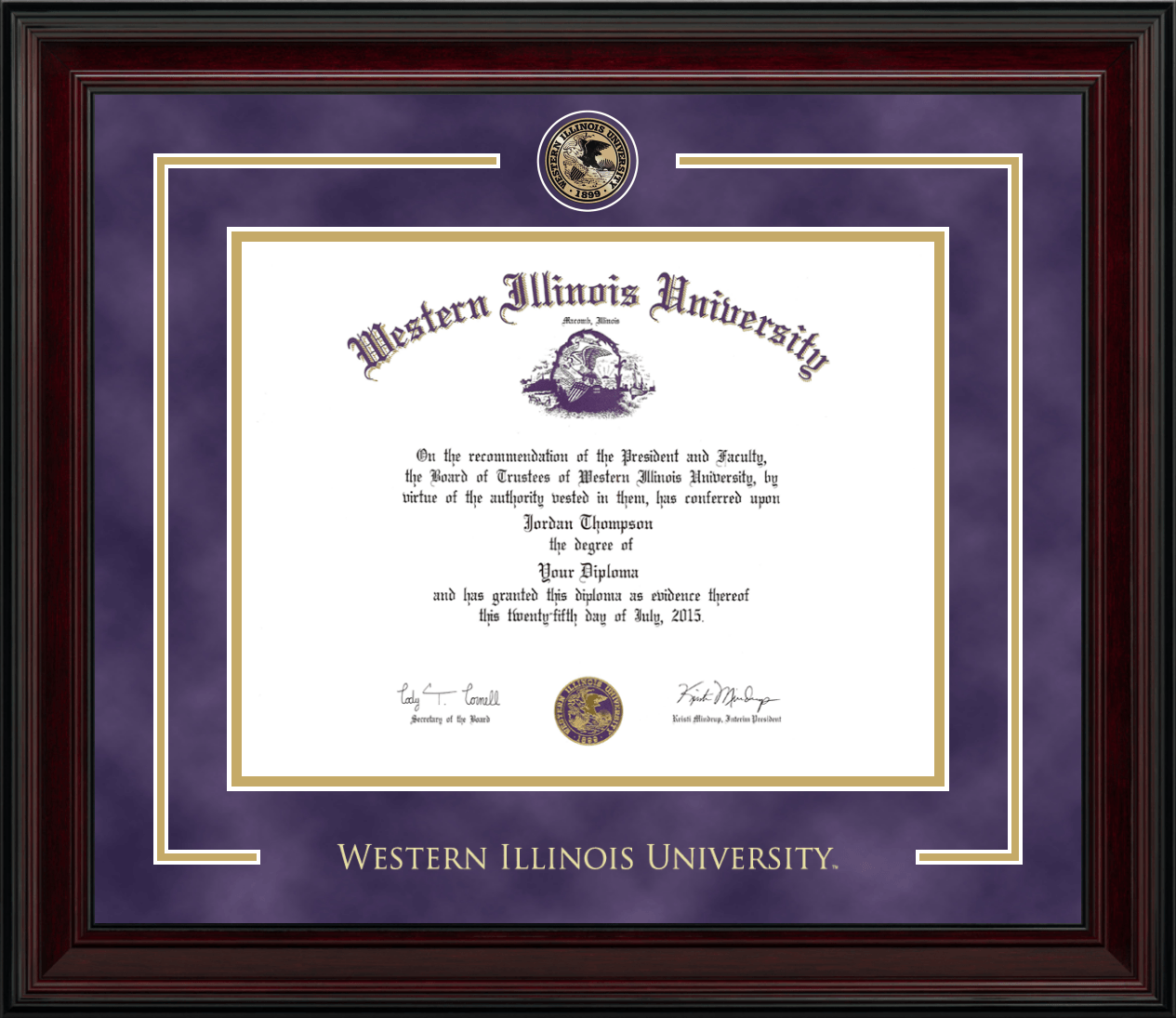 Western Illinois University Showcase Edition Diploma Frame in Encore ...