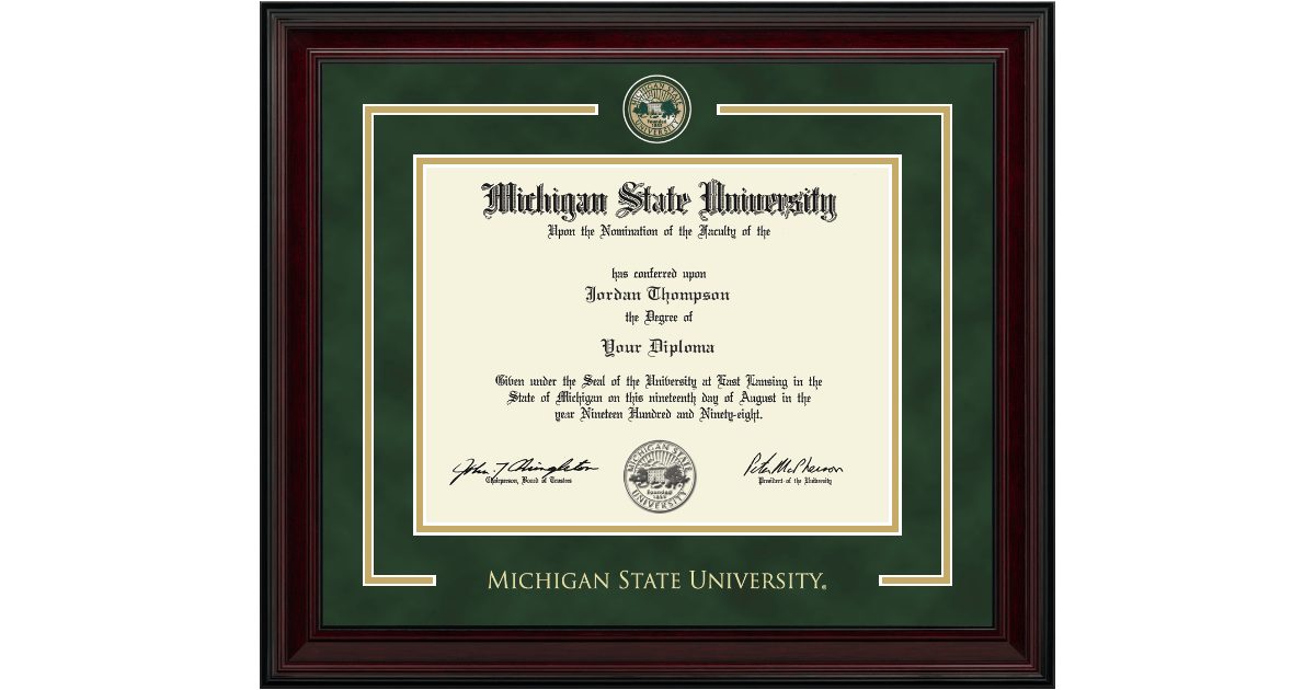 Showcase Edition Diploma Frame in Encore Michigan State University ...