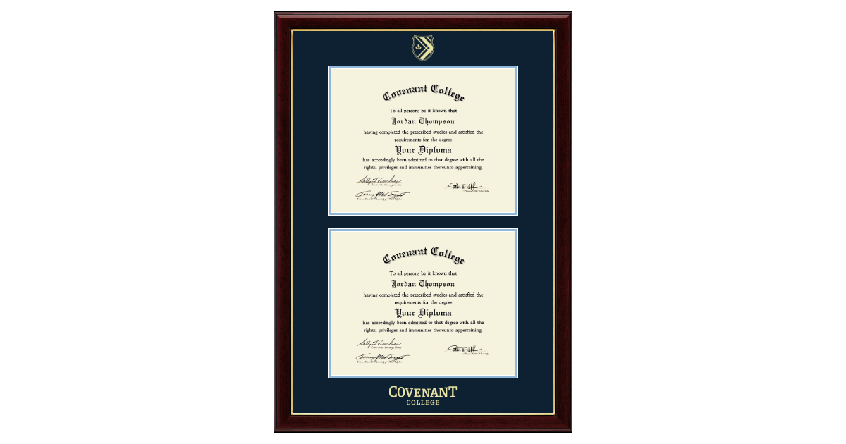 Double Diploma Frame in Gallery Covenant College - Item #261043