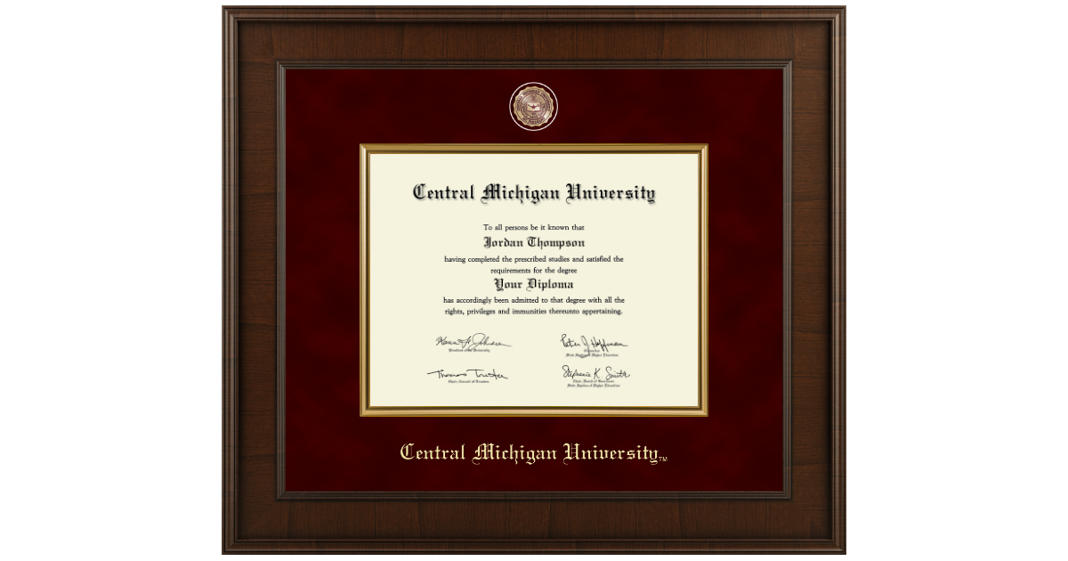 Central Michigan University Diploma Frame | Church Hill Classics