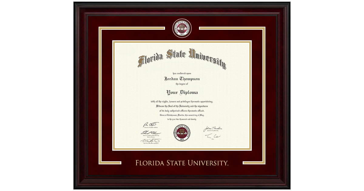 Showcase Edition Diploma Frame in Encore Florida State University ...
