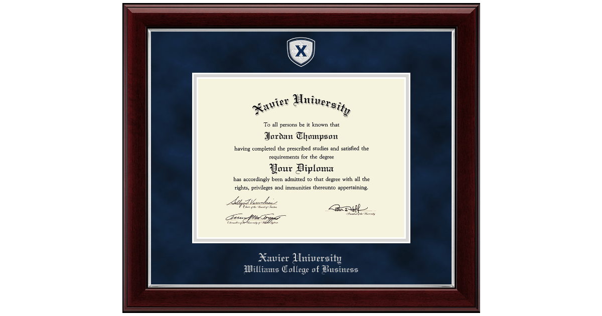 Shield Masterpiece Medallion Diploma Frame in Gallery Silver Xavier ...