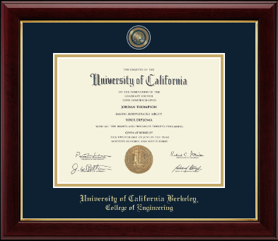UC Berkeley College of Engineering Diploma Frames