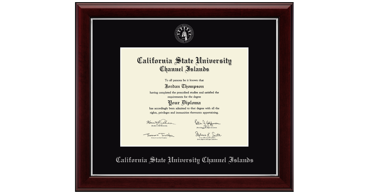 Silver Embossed Diploma Frame in Gallery Silver California State ...
