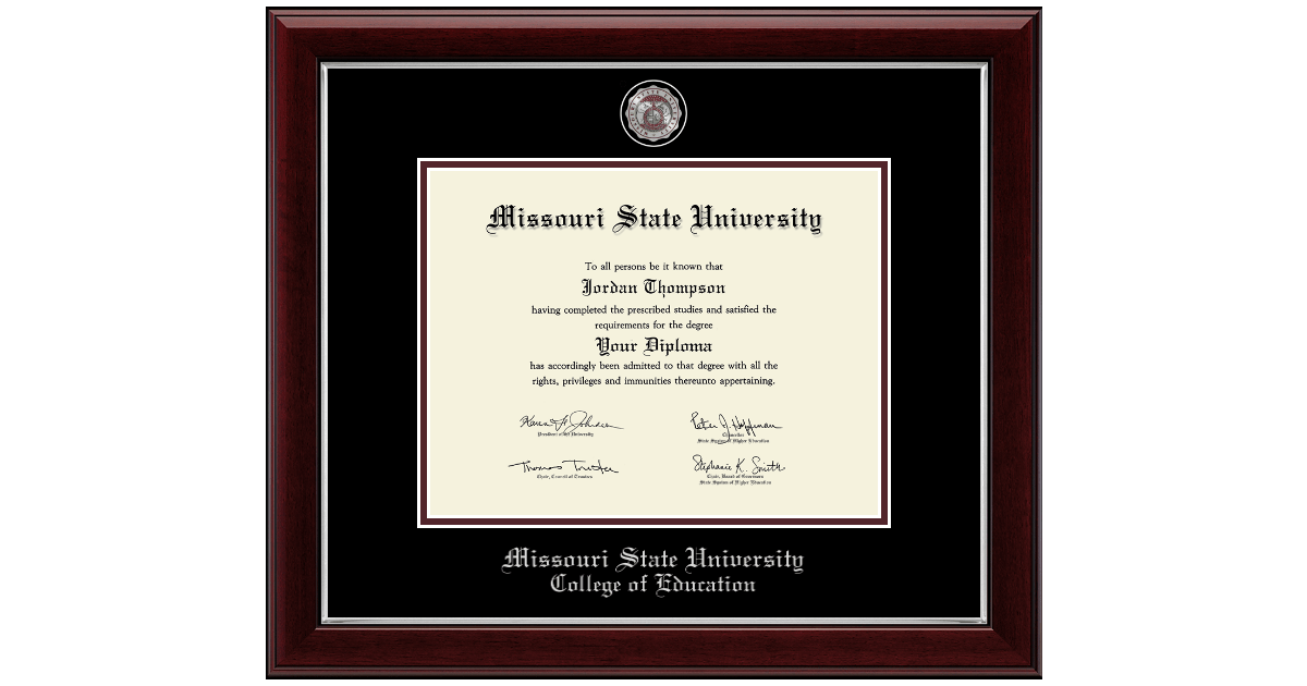 Masterpiece Medallion Diploma Frame in Gallery Silver Missouri State ...