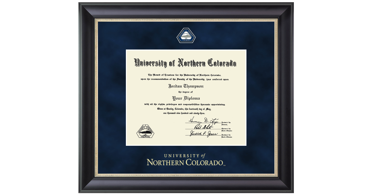 Regal Edition Diploma Frame in Noir University of Northern Colorado ...