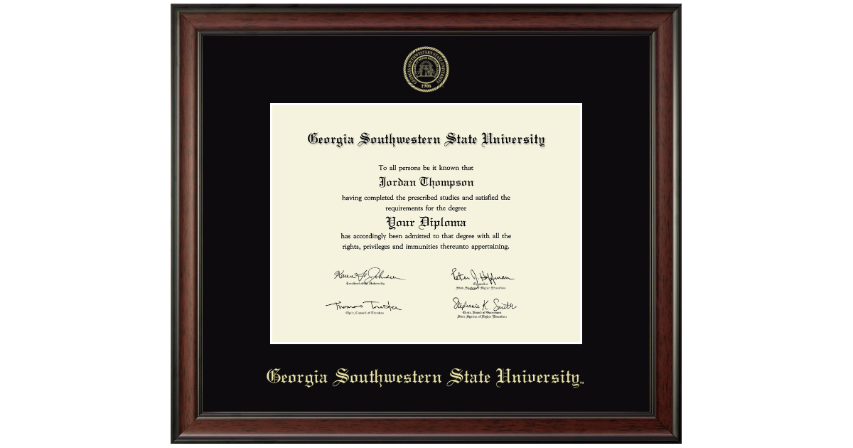 Gold Embossed Diploma Frame in Studio Georgia Southwestern State ...