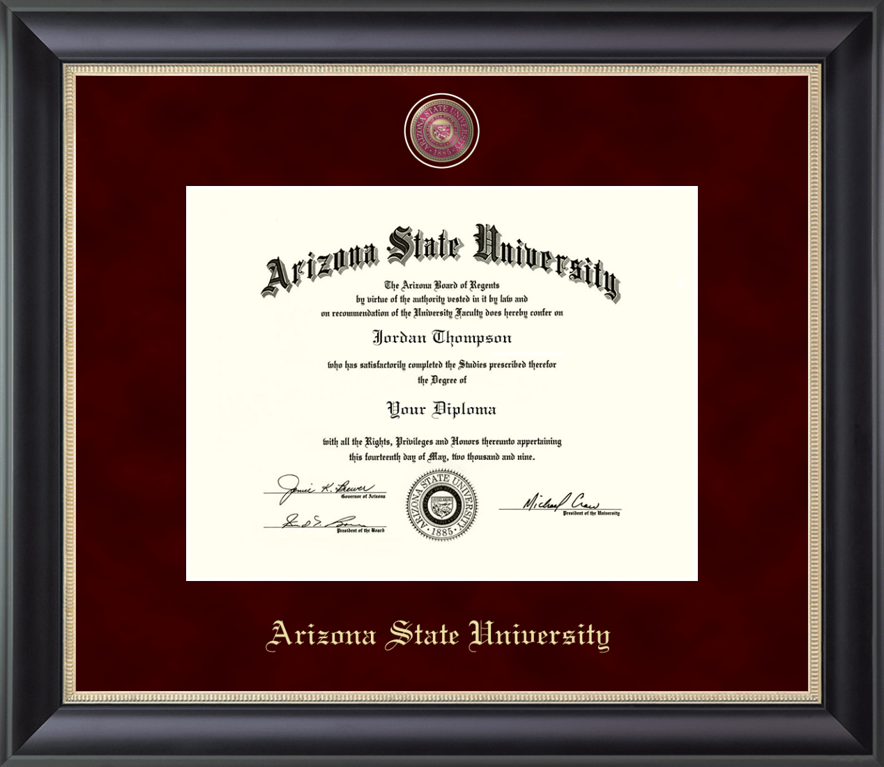 Arizona State University Regal Edition Diploma Frame in Noir - Item #267283