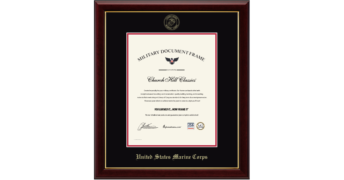 11"x14" Vertical- Gold Embossed Certificate Frame in Gallery United ...