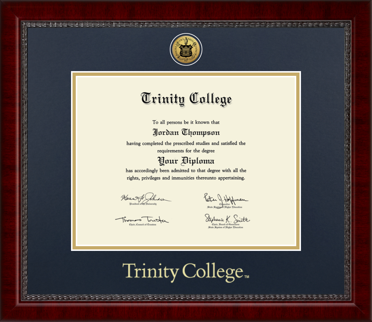 Trinity College Gold Engraved Medallion Diploma Frame in Sutton - Item ...