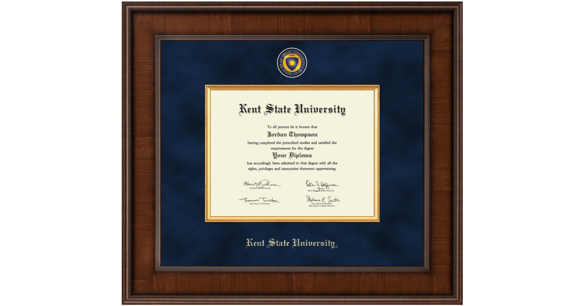 Kent State University Diploma Frame | Church Hill Classics