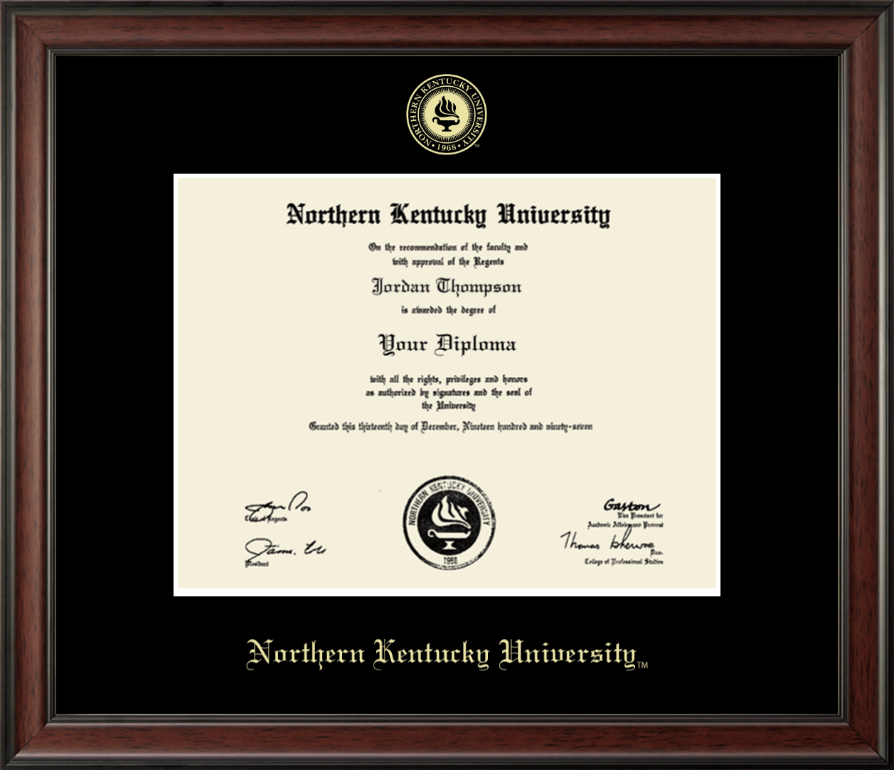 Northern Kentucky University Gold Embossed Diploma Frame in Studio ...