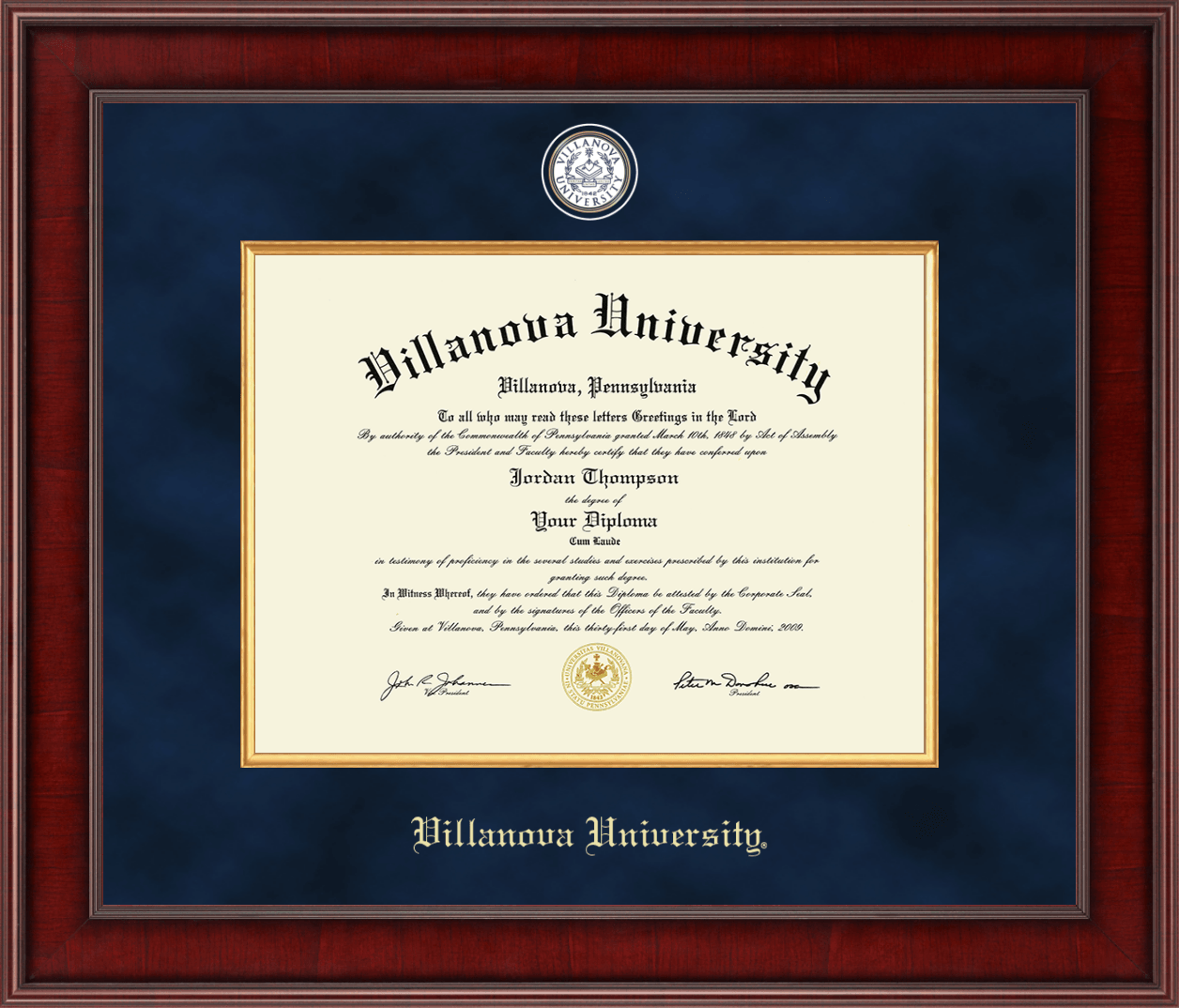Villanova University Presidential Masterpiece Diploma Frame in ...