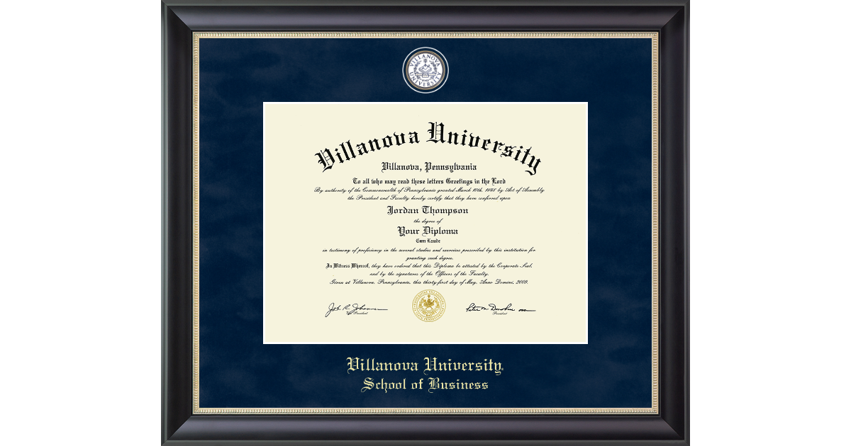 Regal Edition Diploma Frame in Noir Villanova University - Item #269927 ...