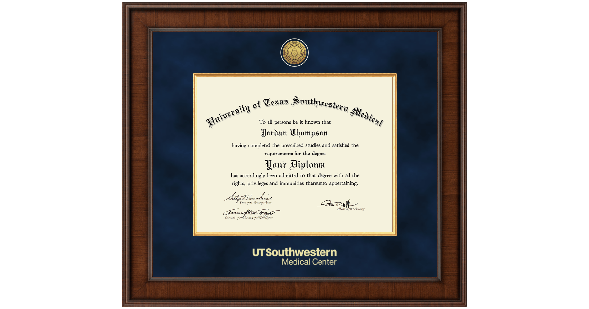 UT Southwestern Diploma Frame | Church Hill Classics