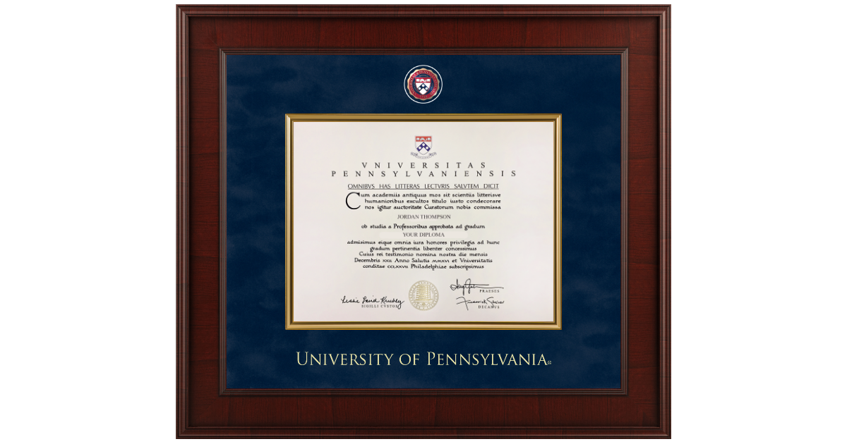 UPenn Certificate Frames Diploma Frames | Church Hill Classics