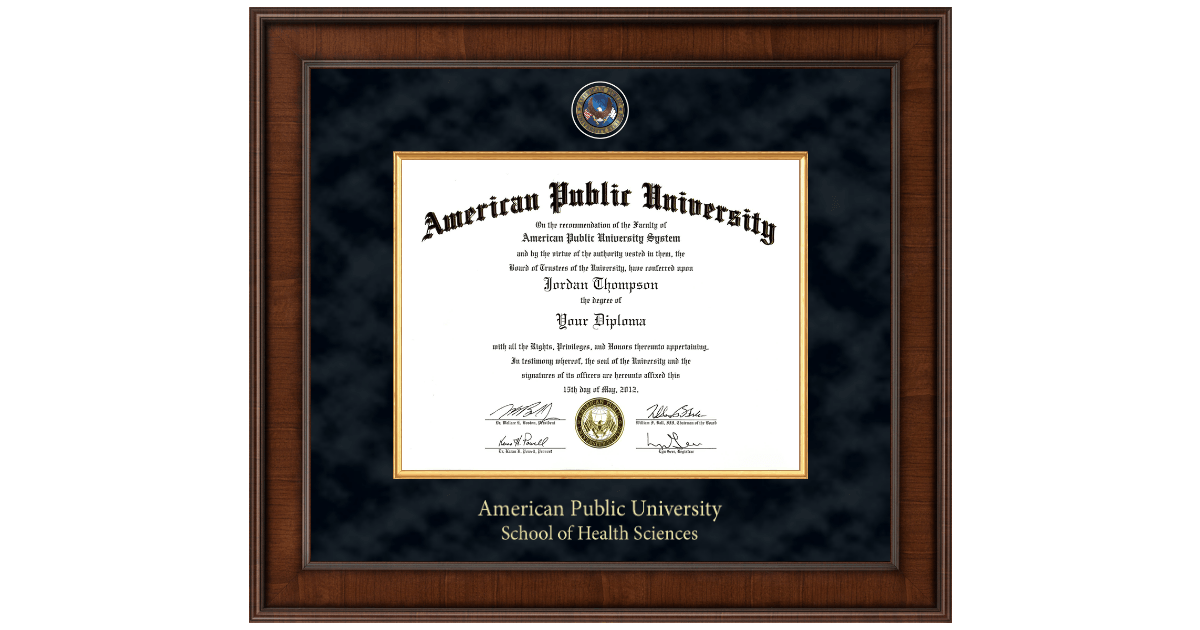 APU School of Health Sciences Diploma Frames | Church Hill Classics