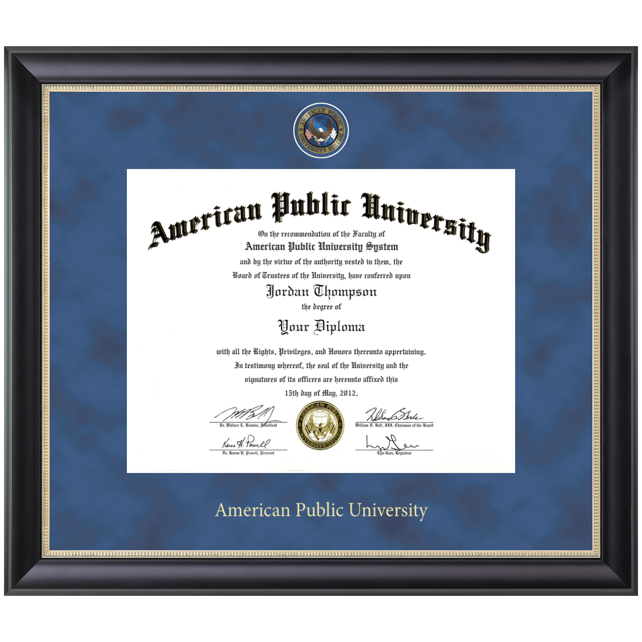 Regal Edition Diploma Frame in Noir American Public University - Item #270962 from American ...