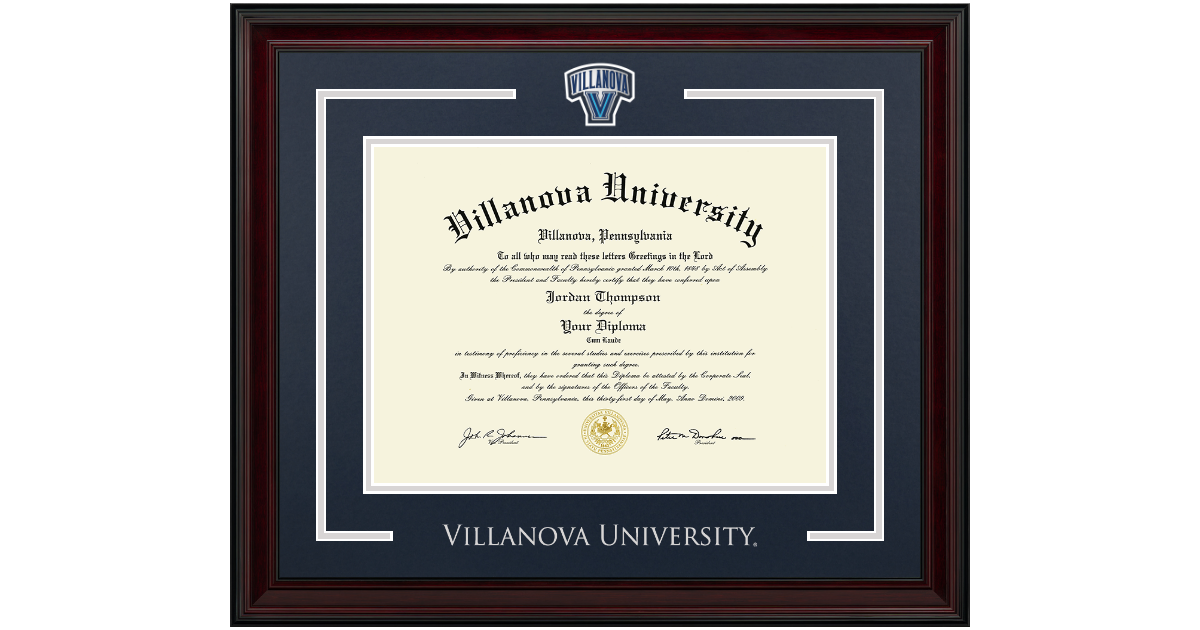 Spirit Medallion Diploma Frame in Encore Villanova University - Item ...